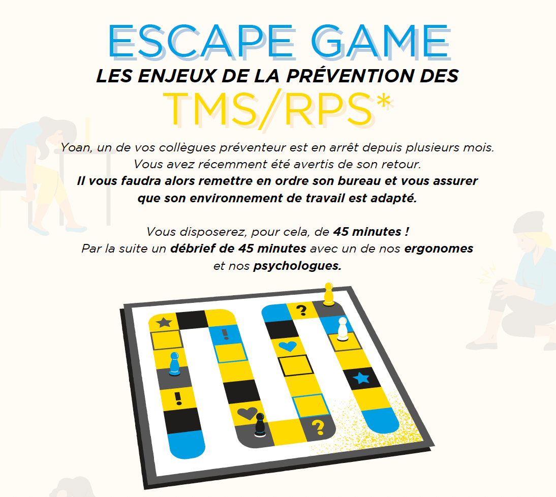 Prévenir les TMS et les RPS : Escape Game - Reims Santé au Travail